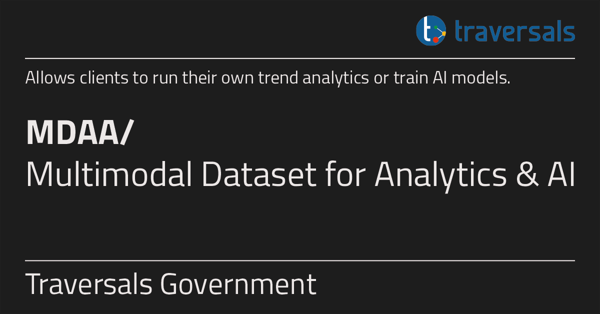 Multimodal Dataset for Analytics and AI Training - Traversals